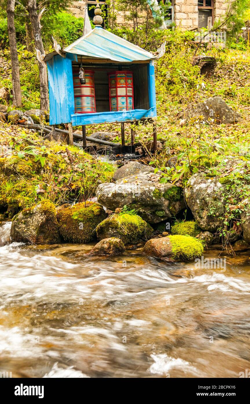 Water powered prayer wheel hi-res stock photography and images - Alamy