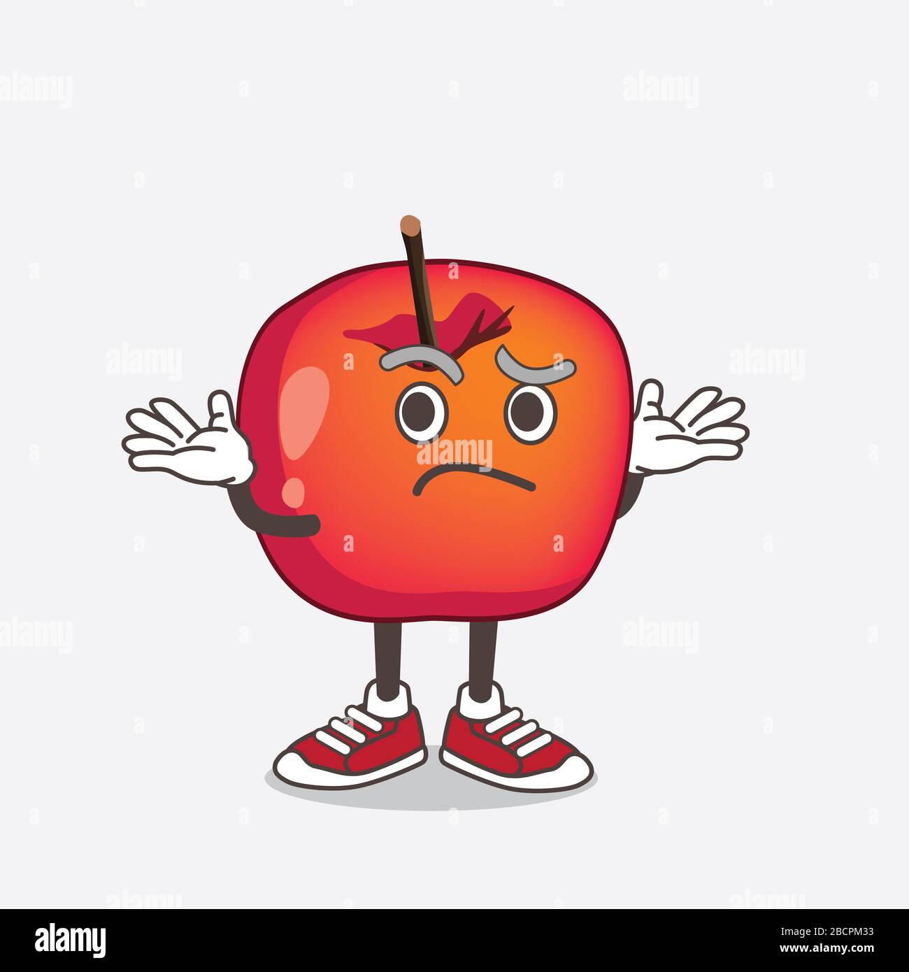 An illustration of Crab Apple cartoon mascot character in comical ...