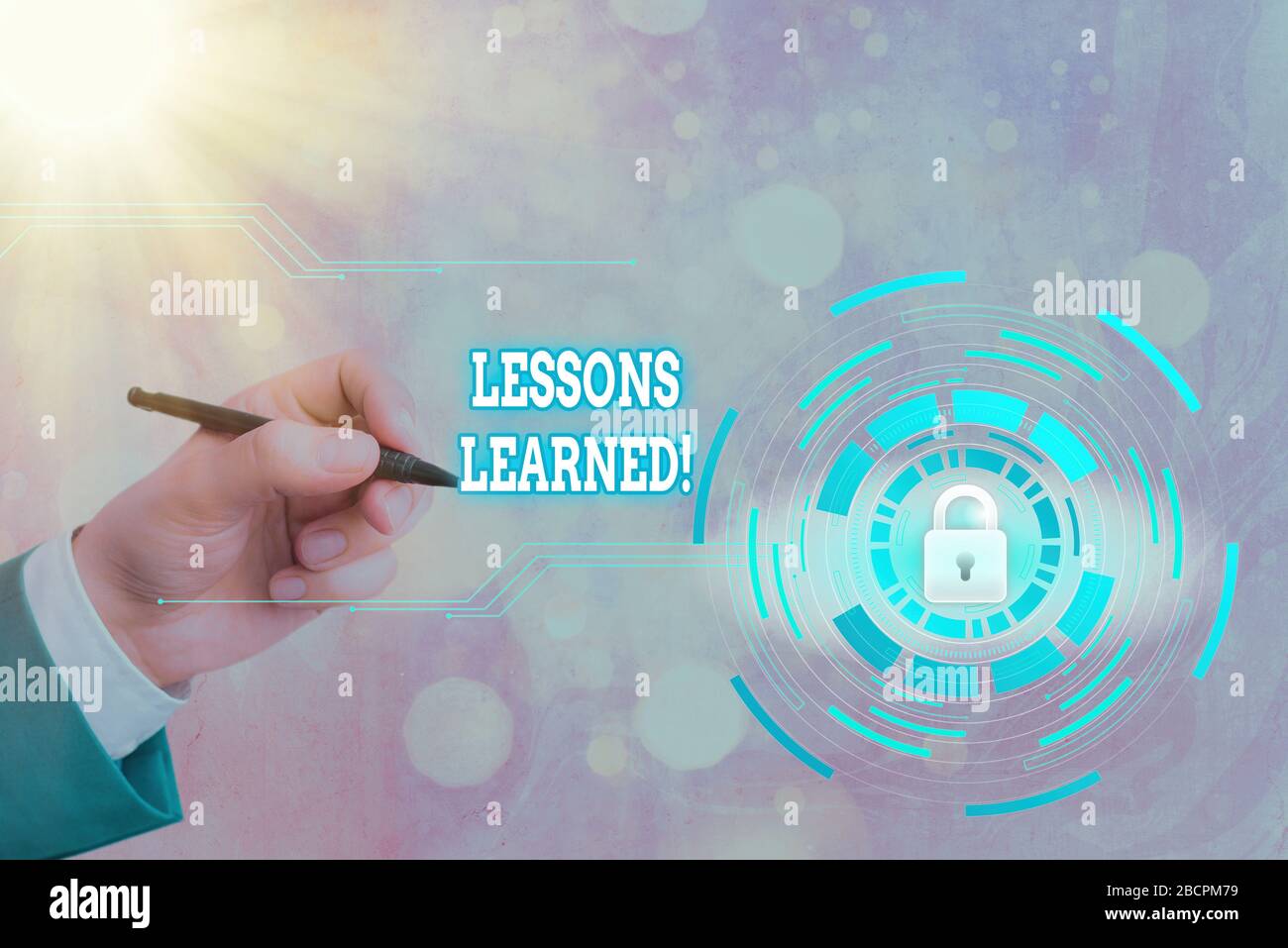 Writing note showing Lessons Learned. Business concept for experiences ...