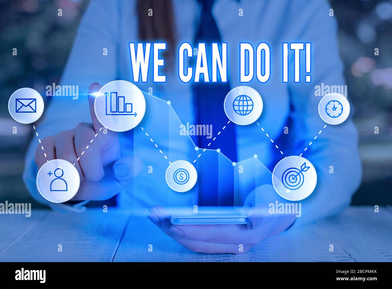 Word writing text We Can Do It. Business photo showcasing see yourself ...