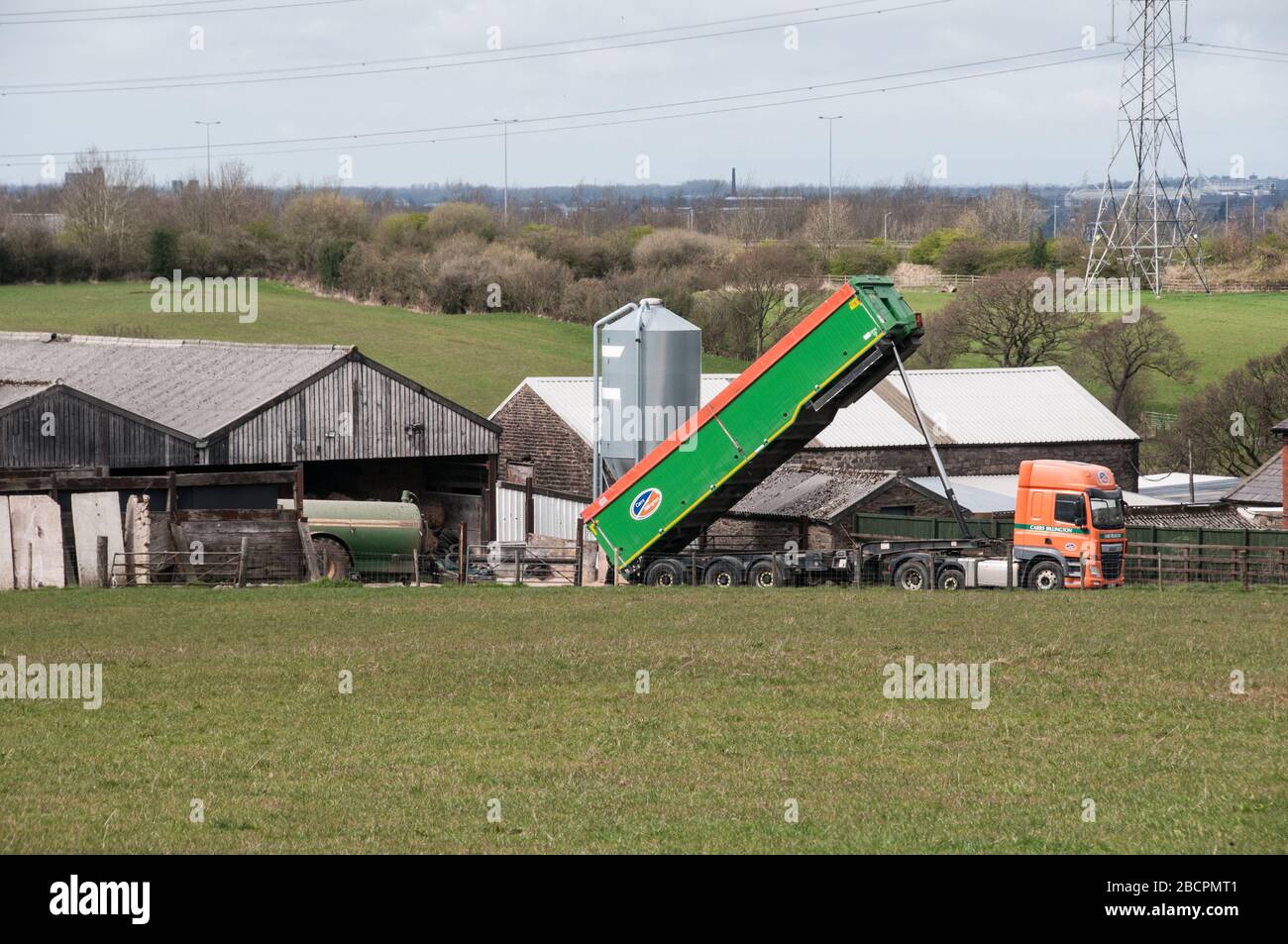 Articulated feed delivery wagon hi-res stock photography and images - Alamy