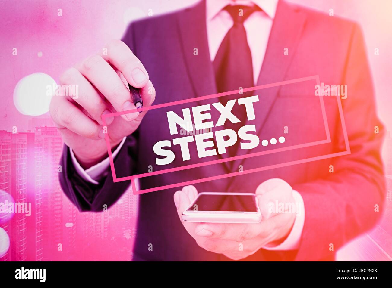 Handwriting text Next Steps. Conceptual photo something you do or plan ...