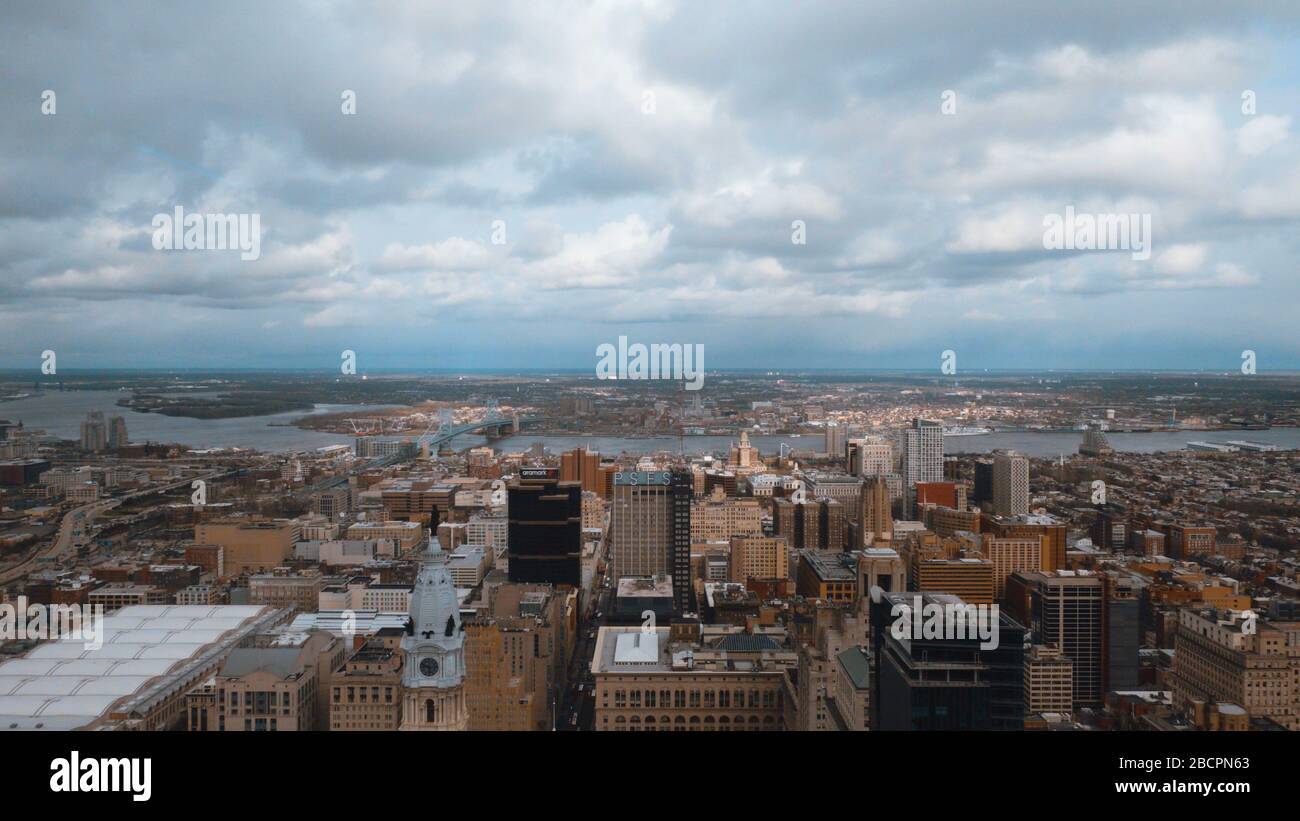 The city of Philadelphia - amazing aerial view - PHILADELPHIA, USA ...