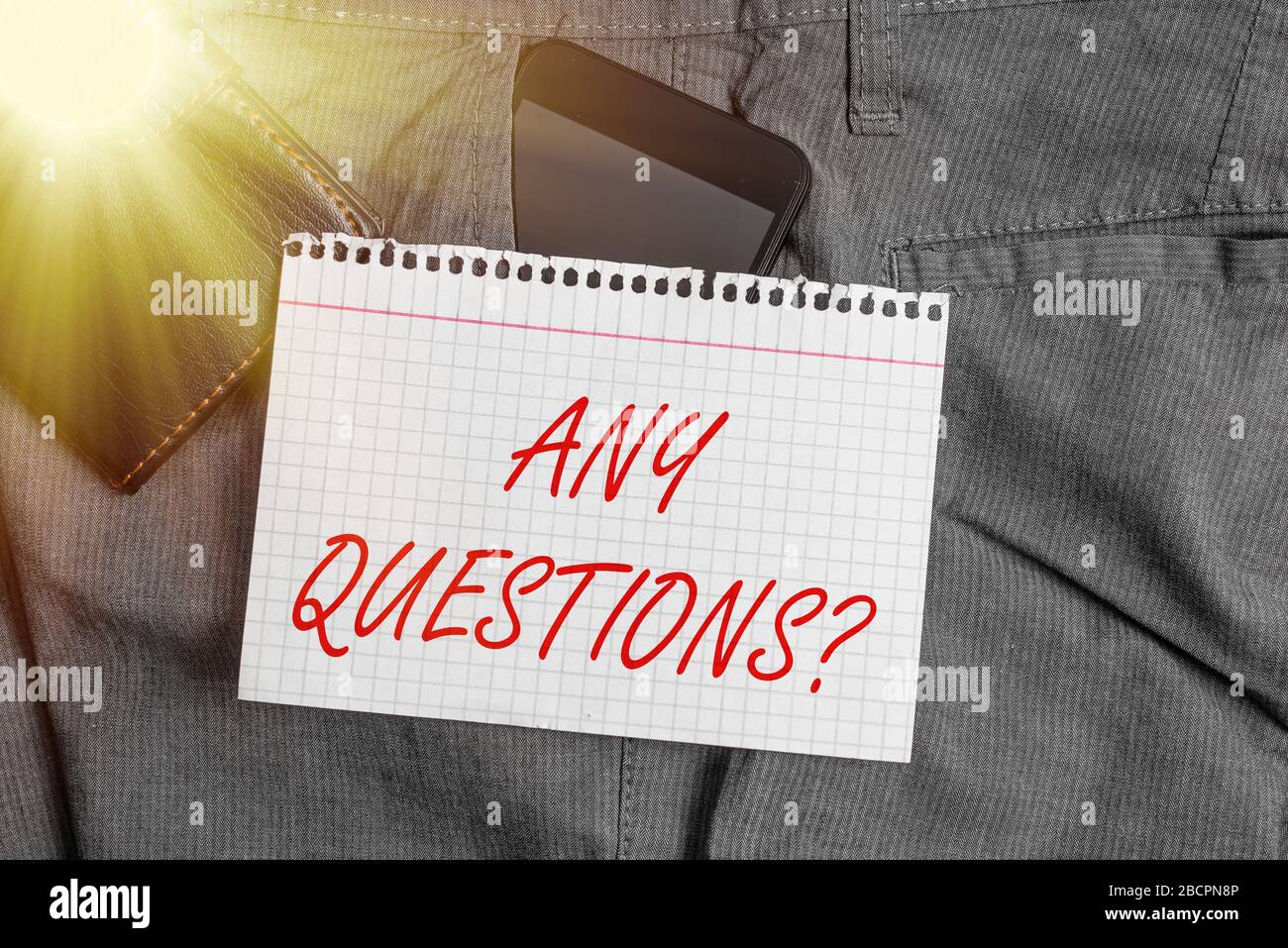 Handwriting text Any Questions Question. Conceptual photo you say write ...