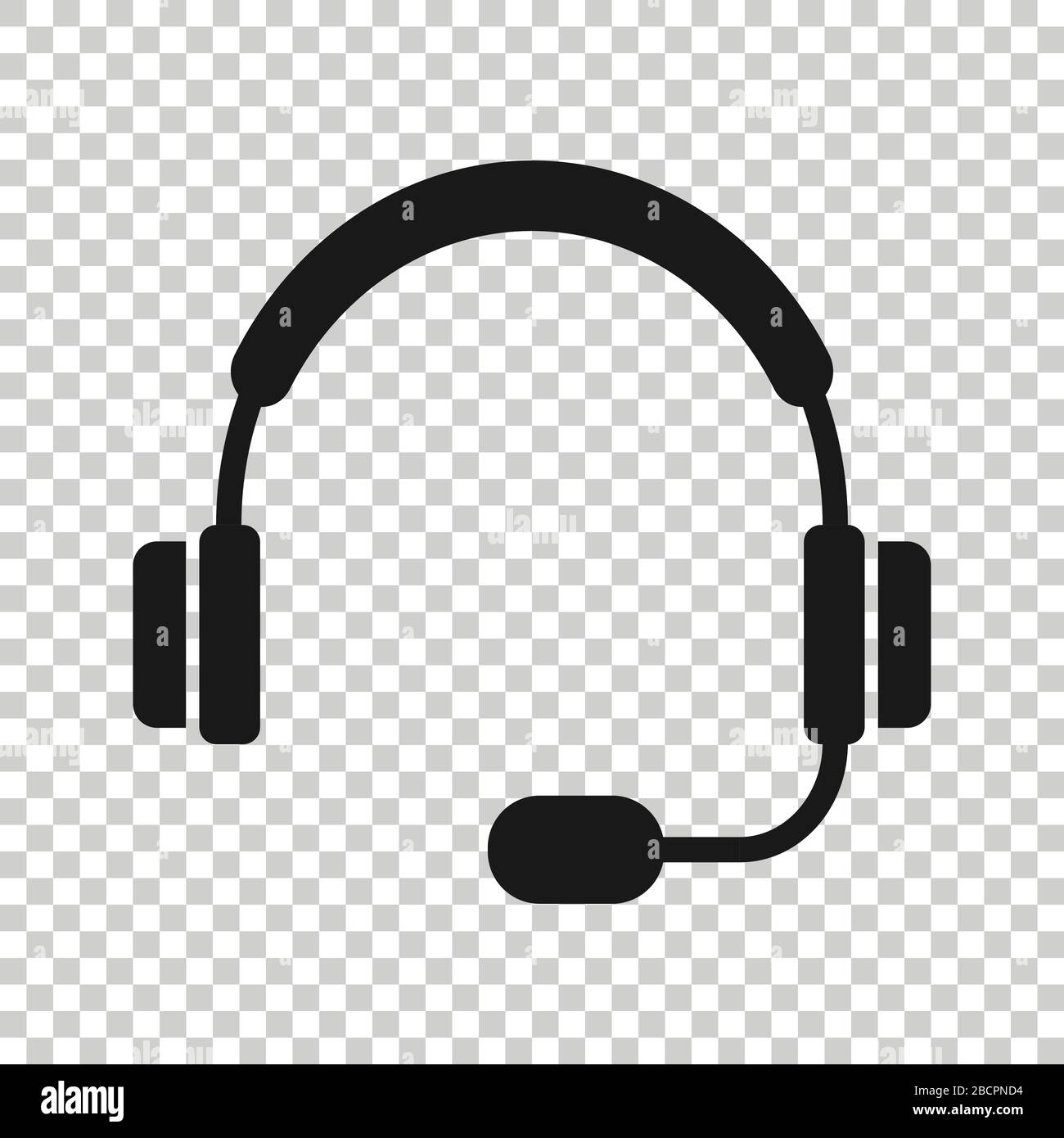 Helpdesk icon in flat style. Headphone vector illustration on white ...