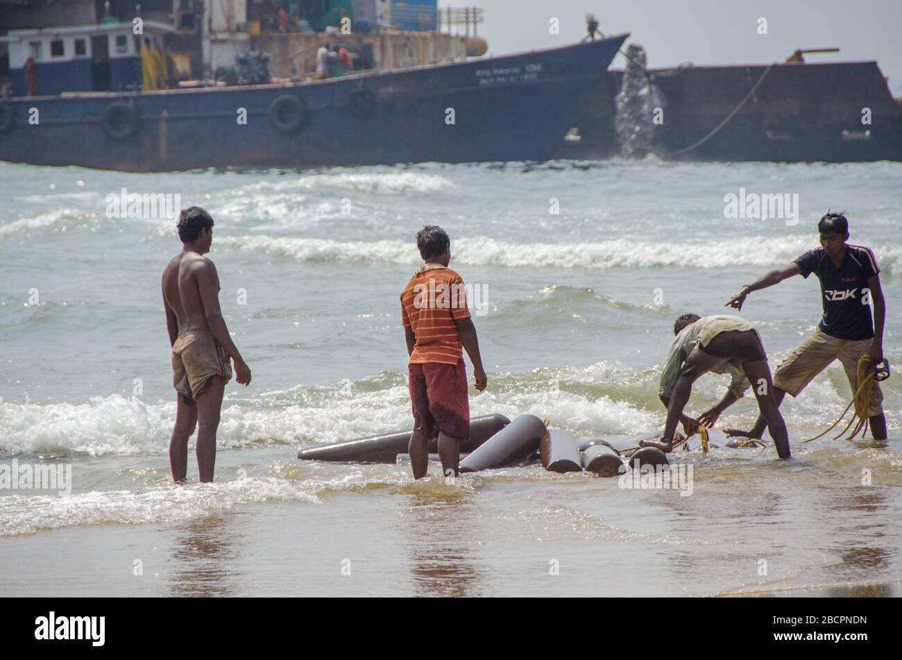India, North Goa, 2012 - MV River Princess Ship Wreckage and Ship ...