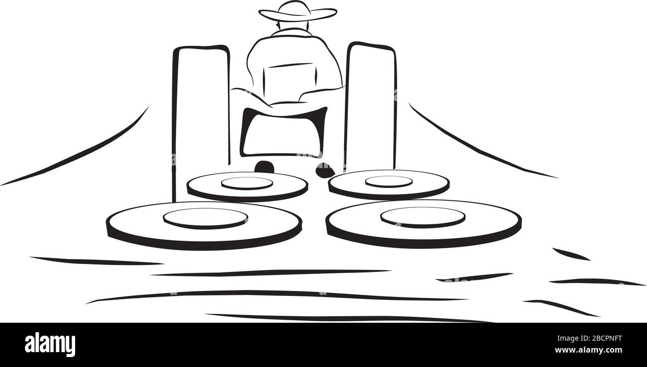 Farmer on tractor in Cut Out Stock Images & Pictures - Alamy