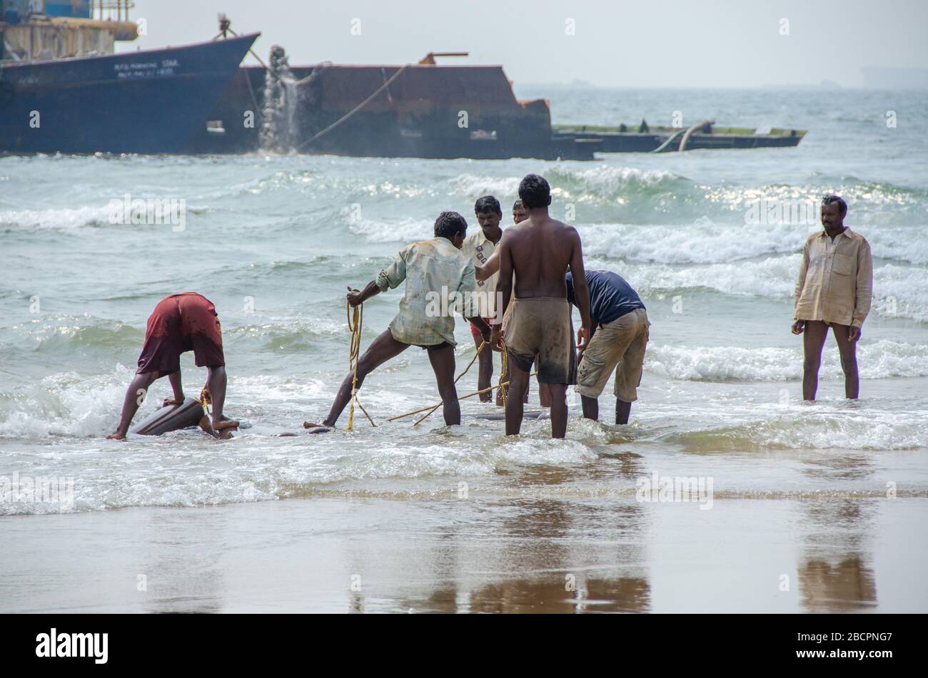 India, North Goa, 2012 - MV River Princess Ship Wreckage and Ship ...