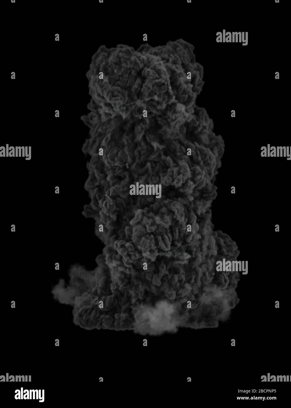 Heavy Smoke Isolated On Black Background Stock Photo - Alamy