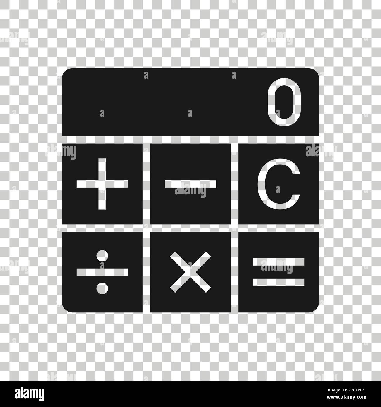 Calculator icon in flat style. Calculate vector illustration on white ...