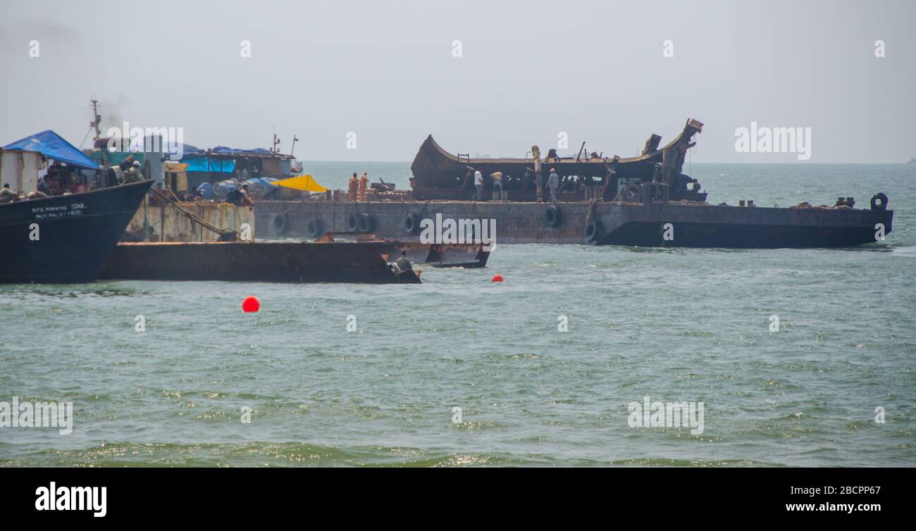 India, North Goa, 2012 - MV River Princess Ship Wreckage and Ship ...