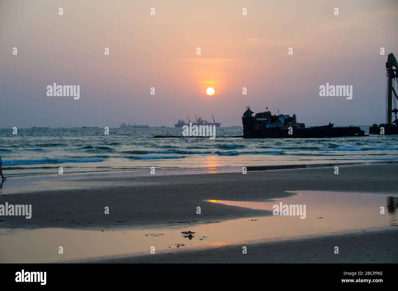India, North Goa, 2012 - MV River Princess Ship Wreckage and Ship ...