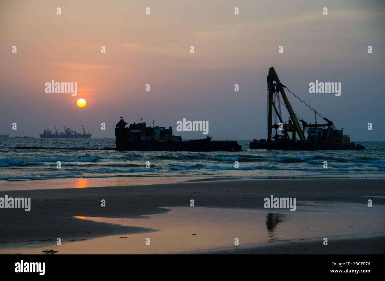 India, North Goa, 2012 - MV River Princess Ship Wreckage and Ship ...
