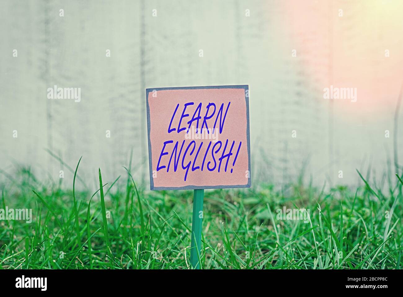 Text sign showing Learn English. Business photo text gain acquire ...