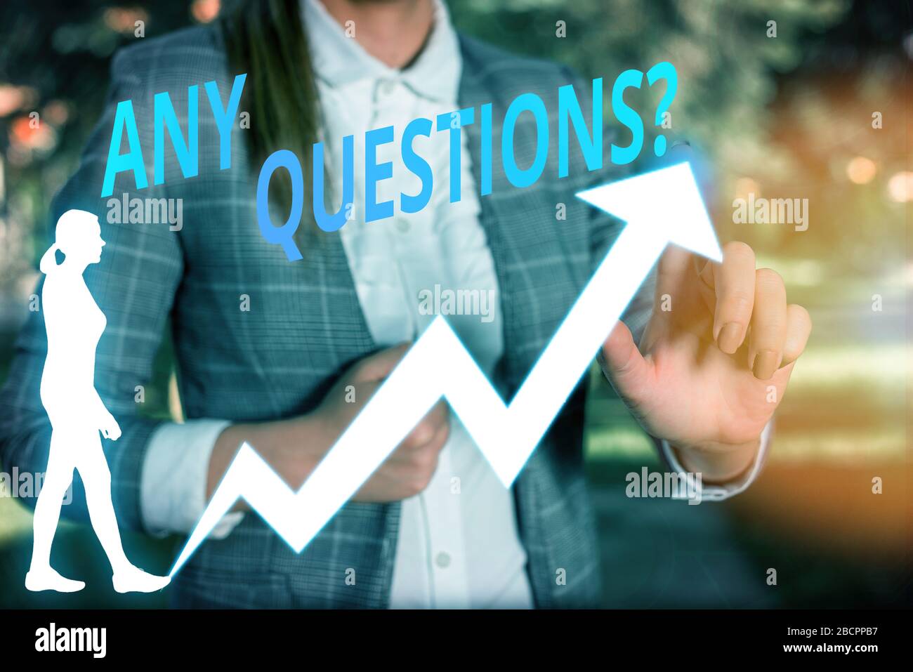 Writing note showing Any Questions Question. Business concept for you ...