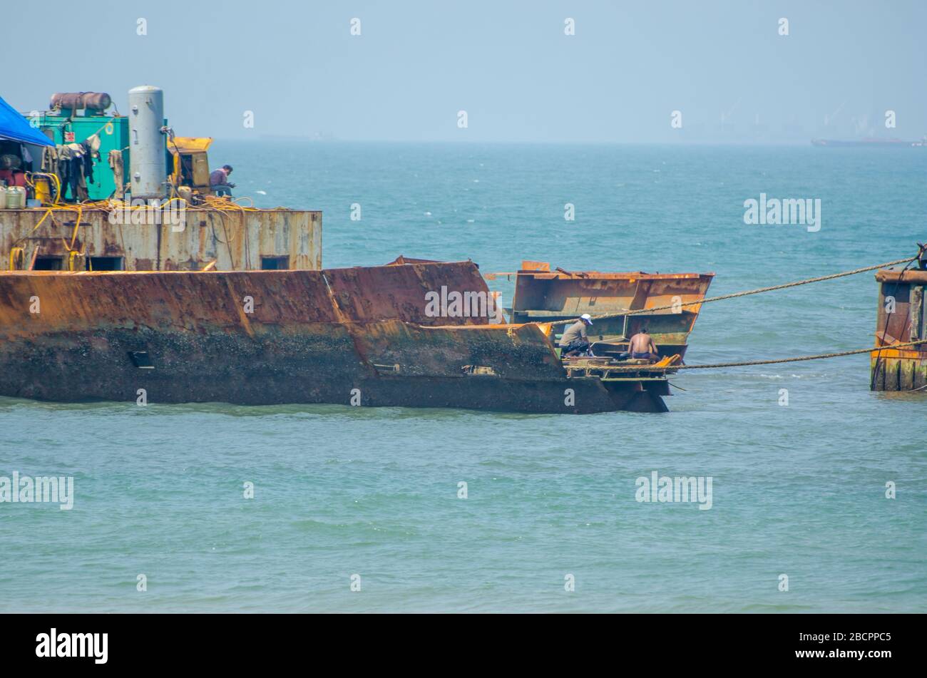 India, North Goa, 2012 - MV River Princess Ship Wreckage and Ship ...