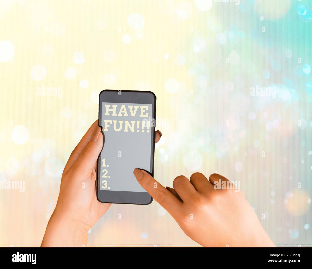 Writing note showing Have Fun. Business concept for wish somebody good ...