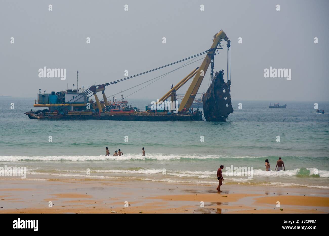 India, North Goa, 2012 - MV River Princess Ship Wreckage and Ship ...