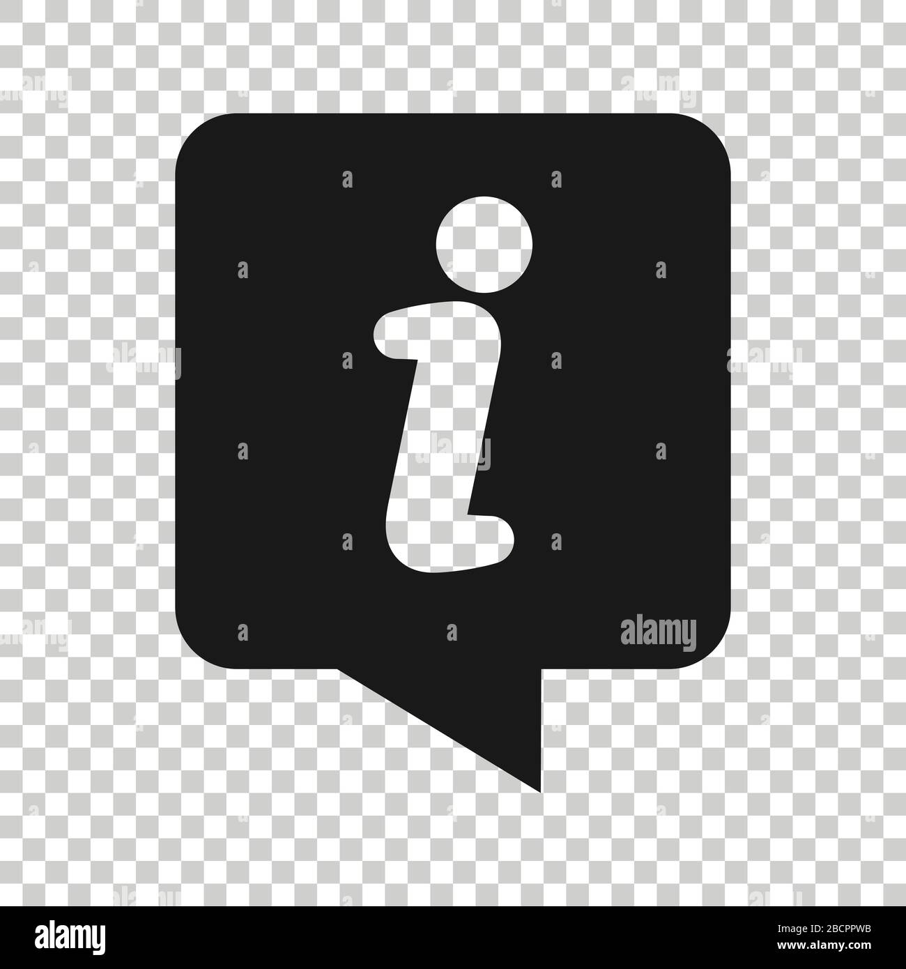 Information icon in flat style. FAQ help vector illustration on white ...