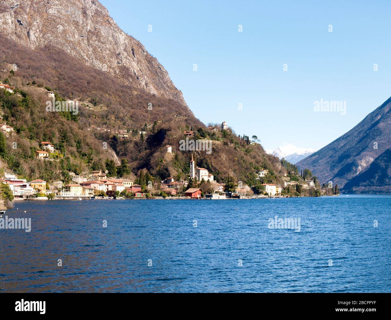 Valsolda, Italy: historic village on the edge of Lake Lugano Stock ...