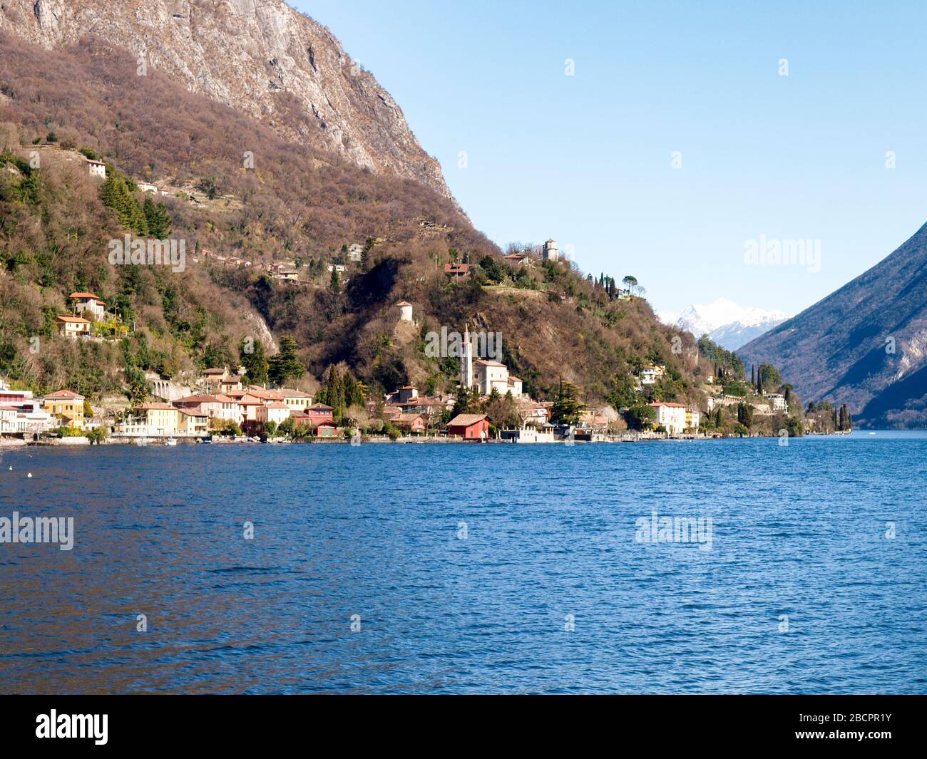 Valsolda, Italy: historic village on the edge of Lake Lugano Stock ...