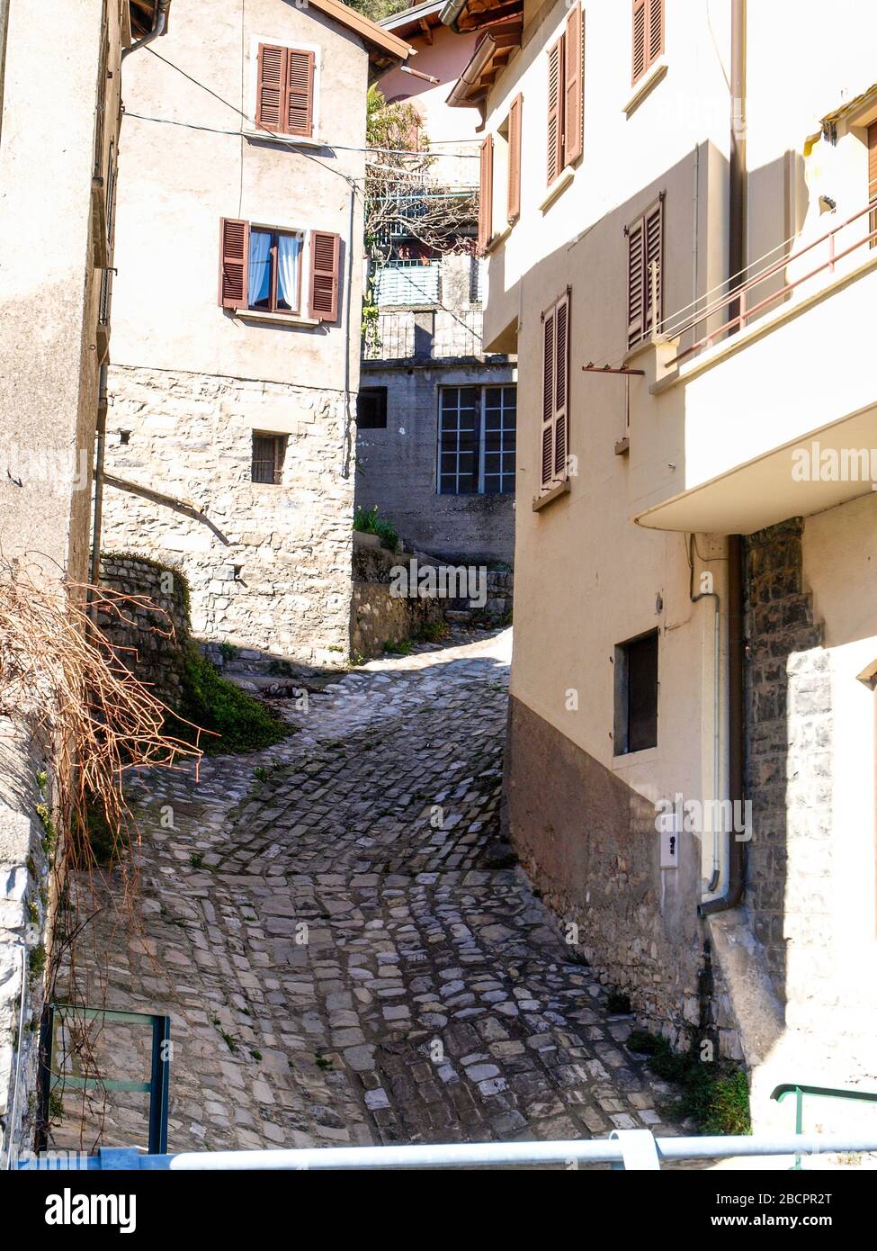 Valsolda, Italy: historic village on the edge of Lake Lugano Stock ...