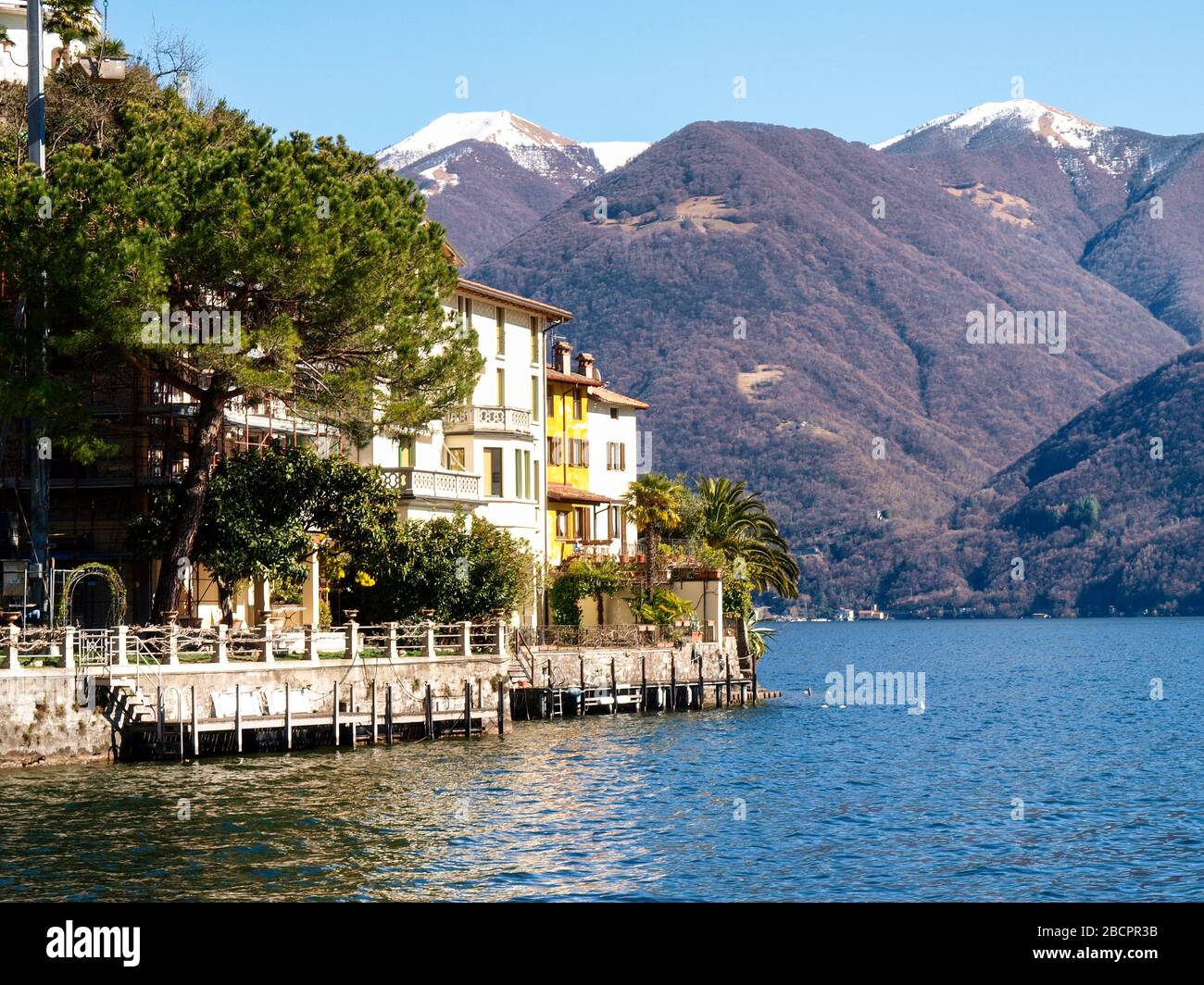 Valsolda, Italy: historic village on the edge of Lake Lugano Stock ...