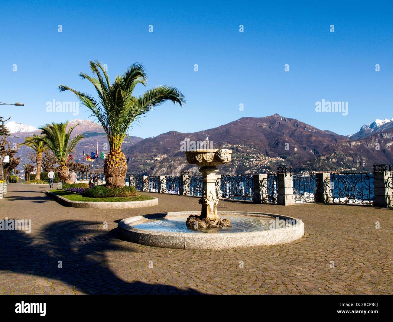 Menaggio Italy - March 10, 2017: historic village on the edge of Lake ...