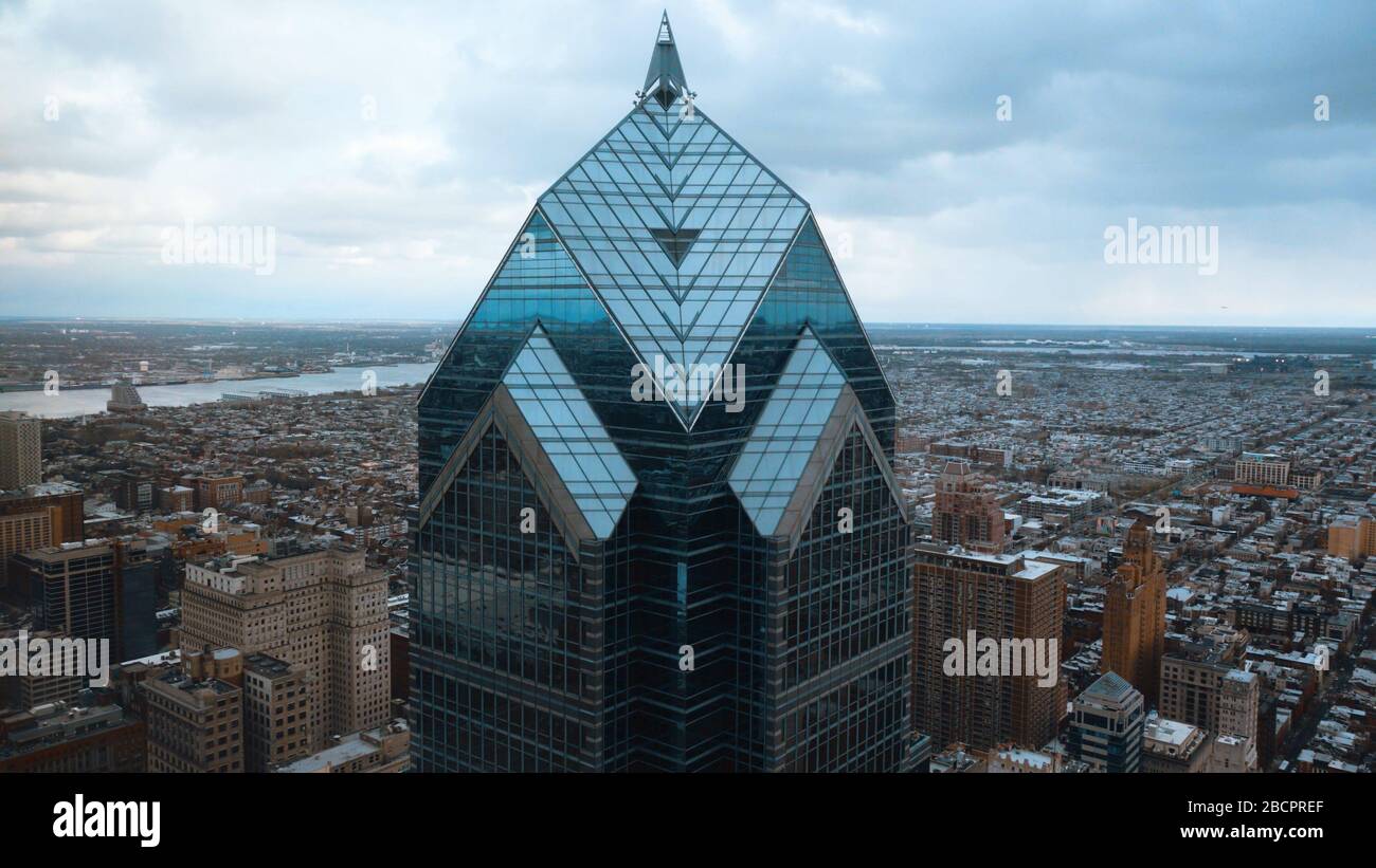 Two Liberty Plaza Tower in Philadelphia - aerial view - PHILADELPHIA ...