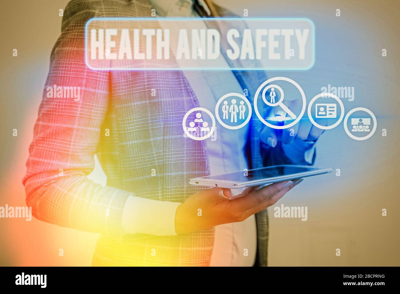 Text sign showing Health And Safety. Business photo text procedures ...