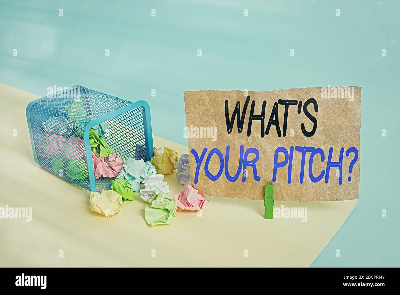 Text sign showing What Is Your Pitch question. Business photo text ...