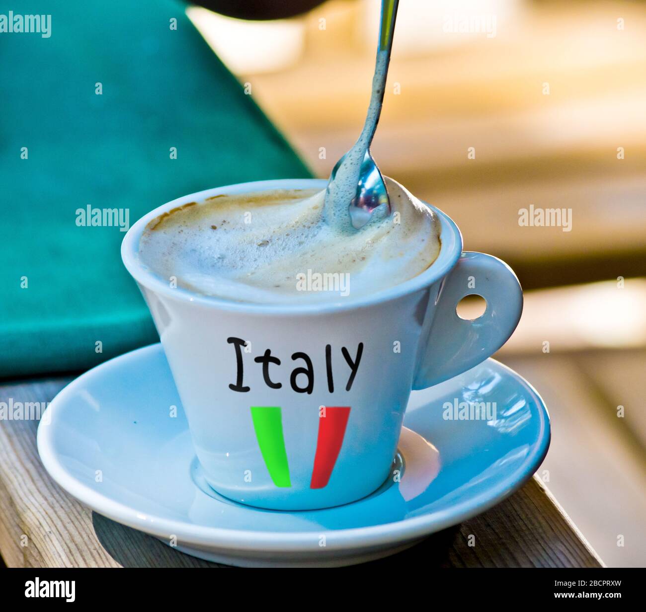 excellent italian cappuccino with coffee and milk and its nice foam ...