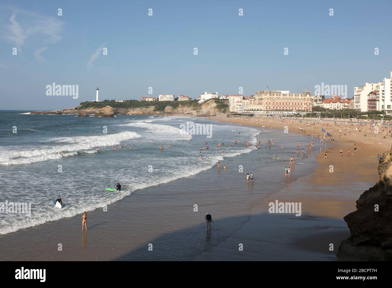 The Grande Plage at Biarritz Stock Photo - Alamy