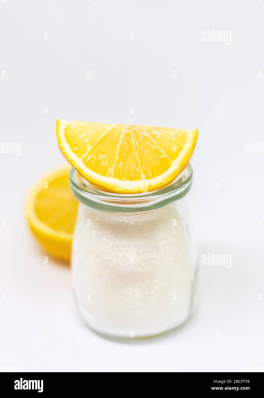 Citric acid on a white isolated background. Selective focus. Food Stock ...