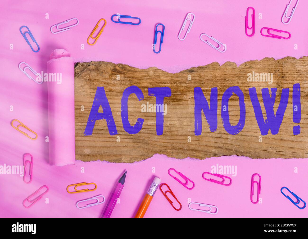 Conceptual hand writing showing Act Now. Concept meaning do not ...