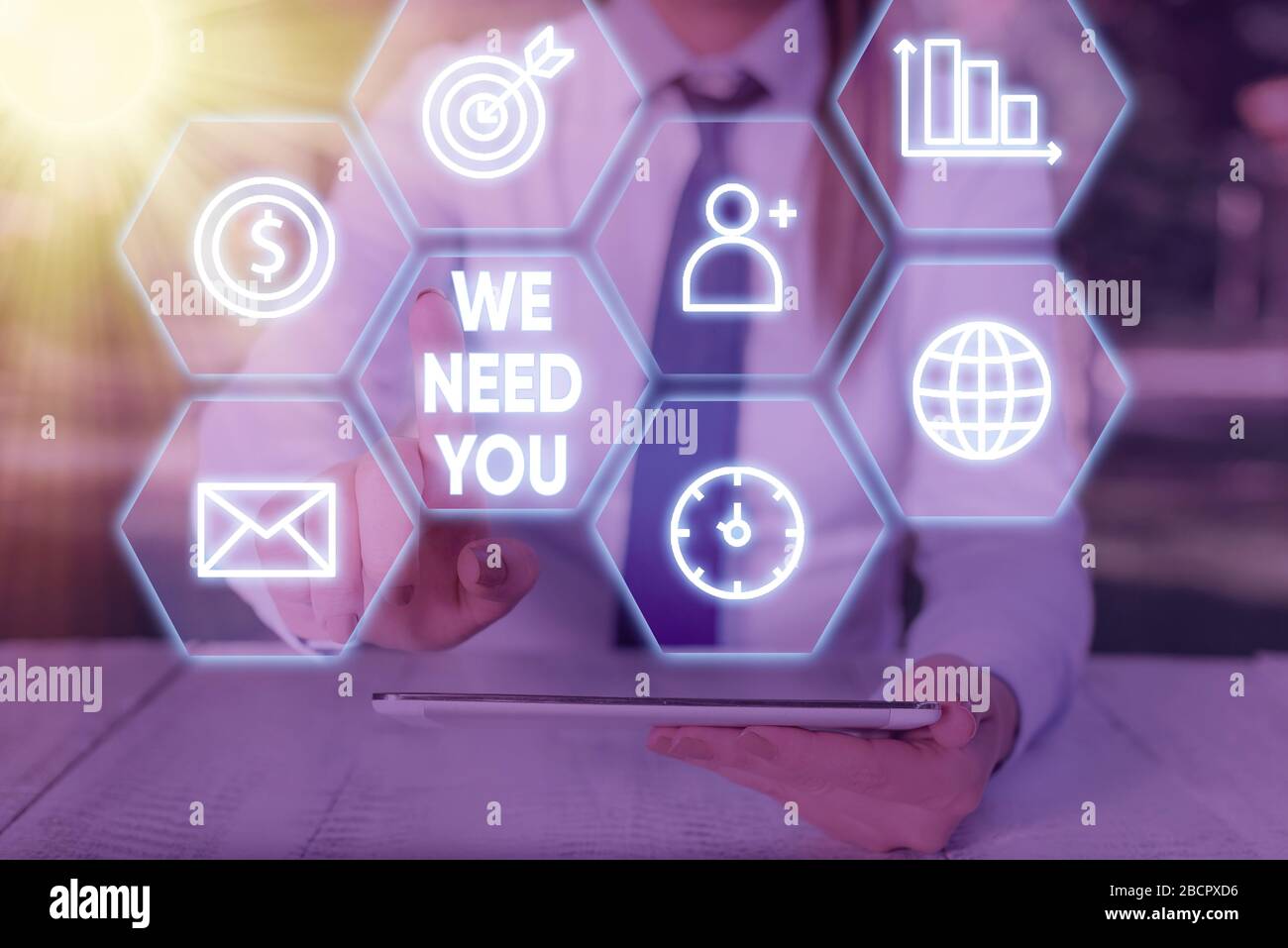 Text sign showing We Need You. Business photo showcasing to fulfill the ...