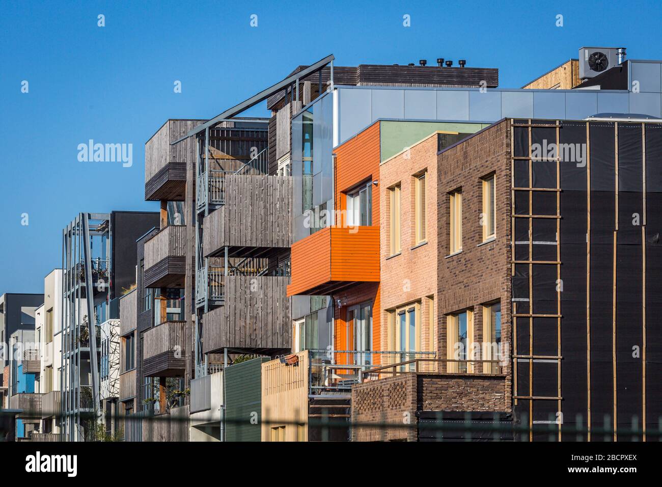 New residential architecture in Amsterdam North, The Nederlands Stock ...