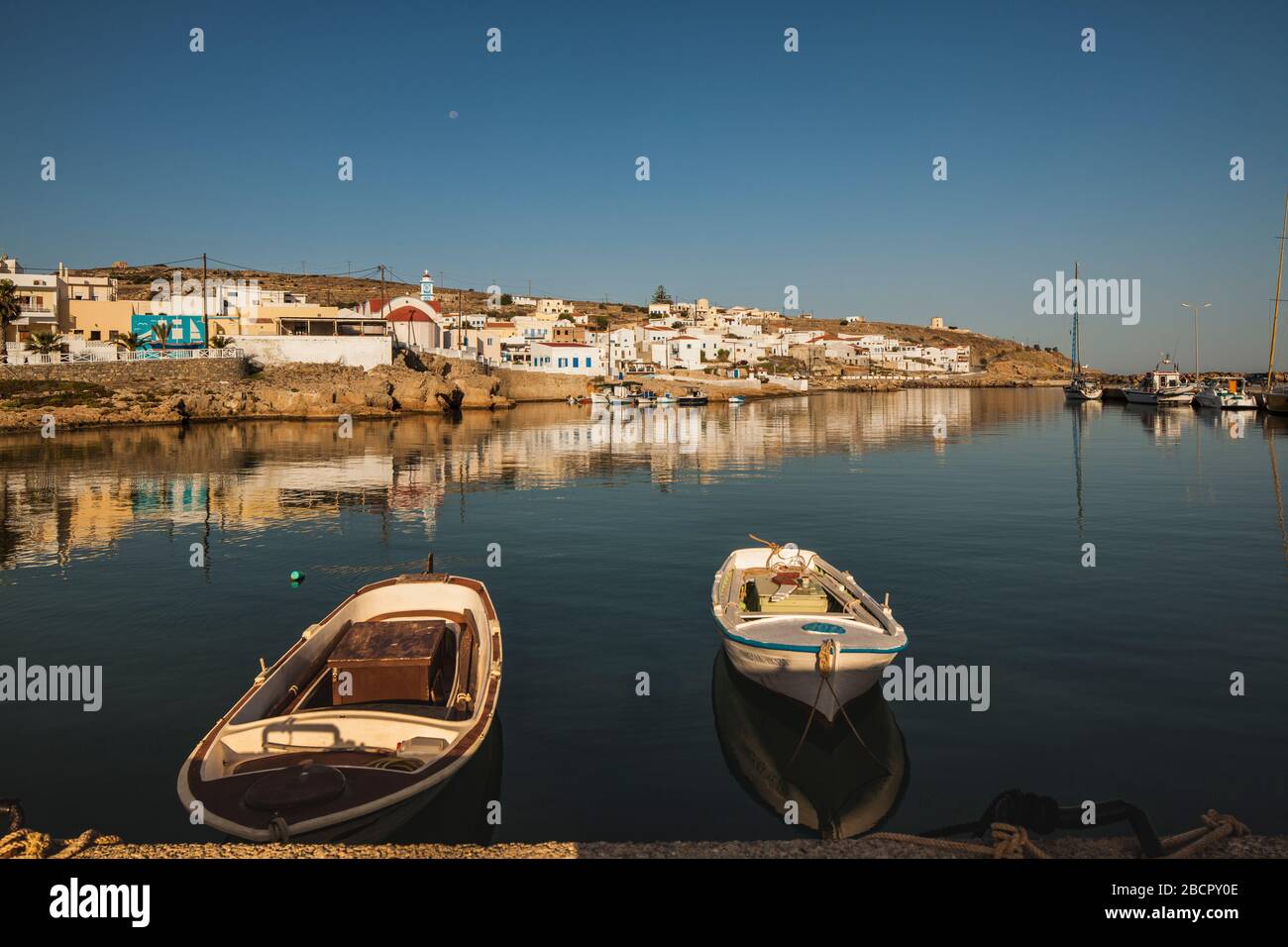 Greece, Kassos island: The old port of Bouka. Located near the main ...