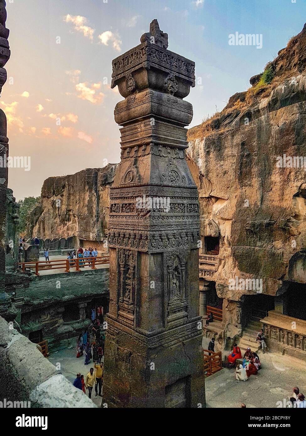 The giant structure of monolithic temple in india is a wonders of the ...