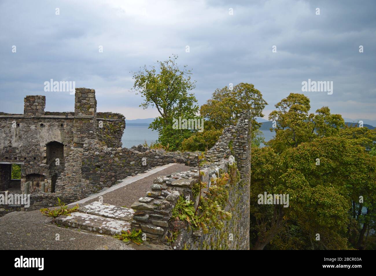 Dunstaffnage Castle grounds, Oban, Scotland Stock Photo - Alamy
