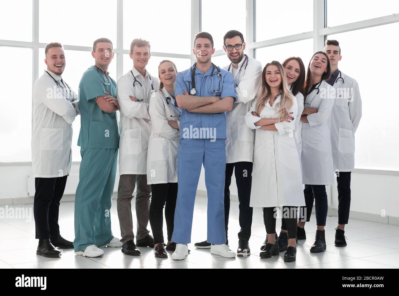 in full growth. group of medical professionals standing together Stock ...