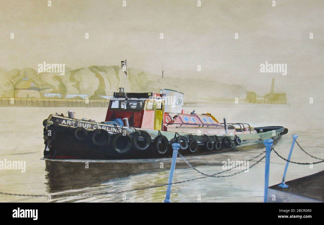 Tug the Arthur Darling owned by Darling Brothers Ltd on the River ...