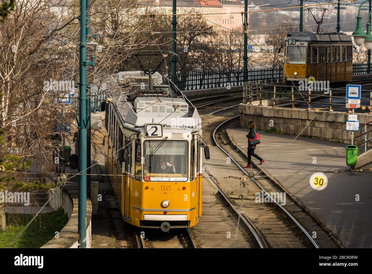Hungary, Budapest - local trams Stock Photo - Alamy