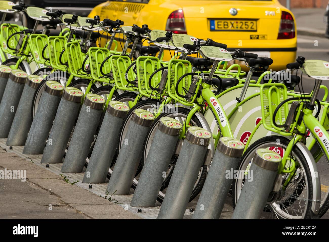 Hungary, Budapest - public bikes Stock Photo - Alamy
