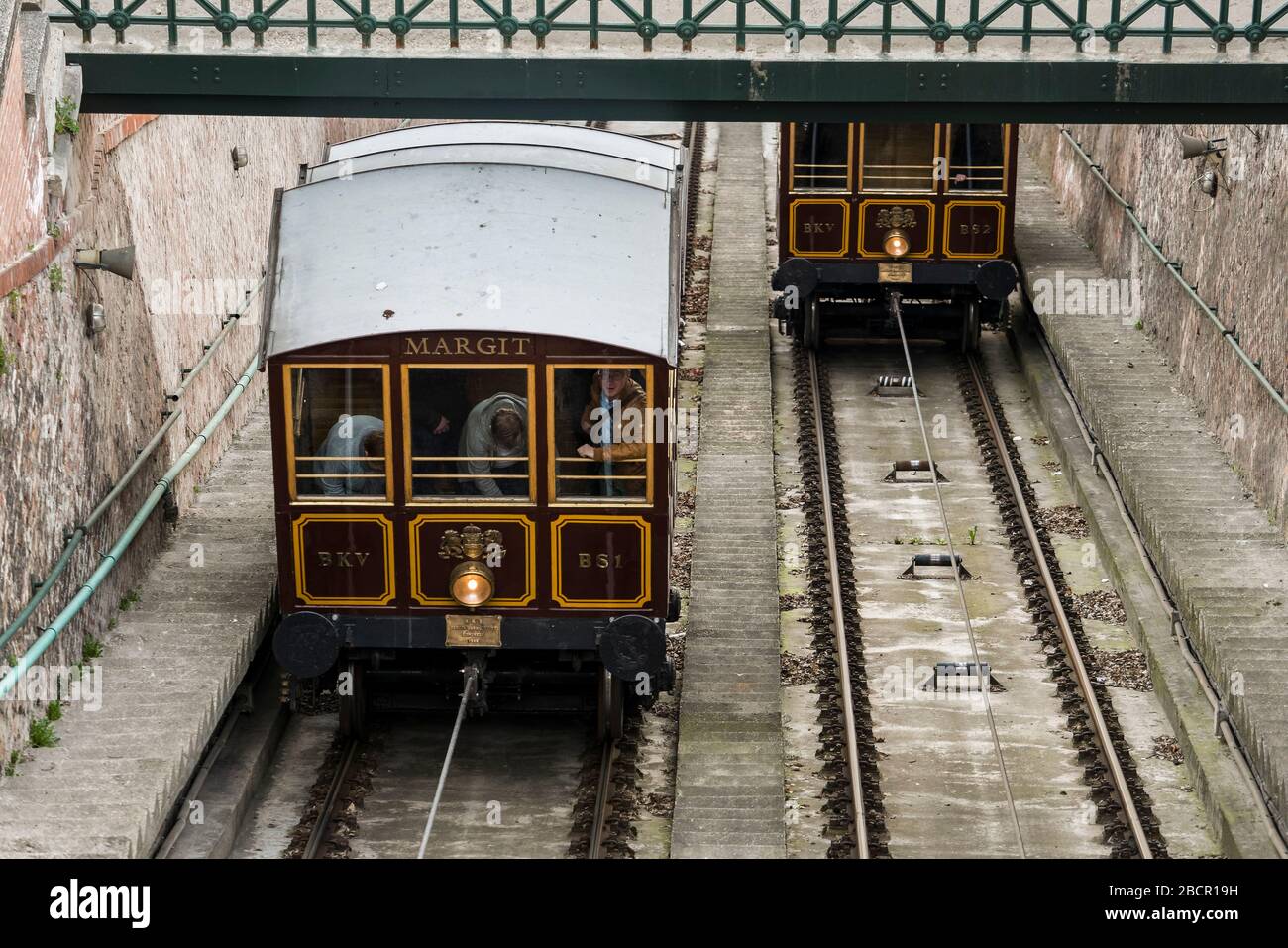 Hungary, Budapest - The Funicular Railway in Budapest is a 19th century ...