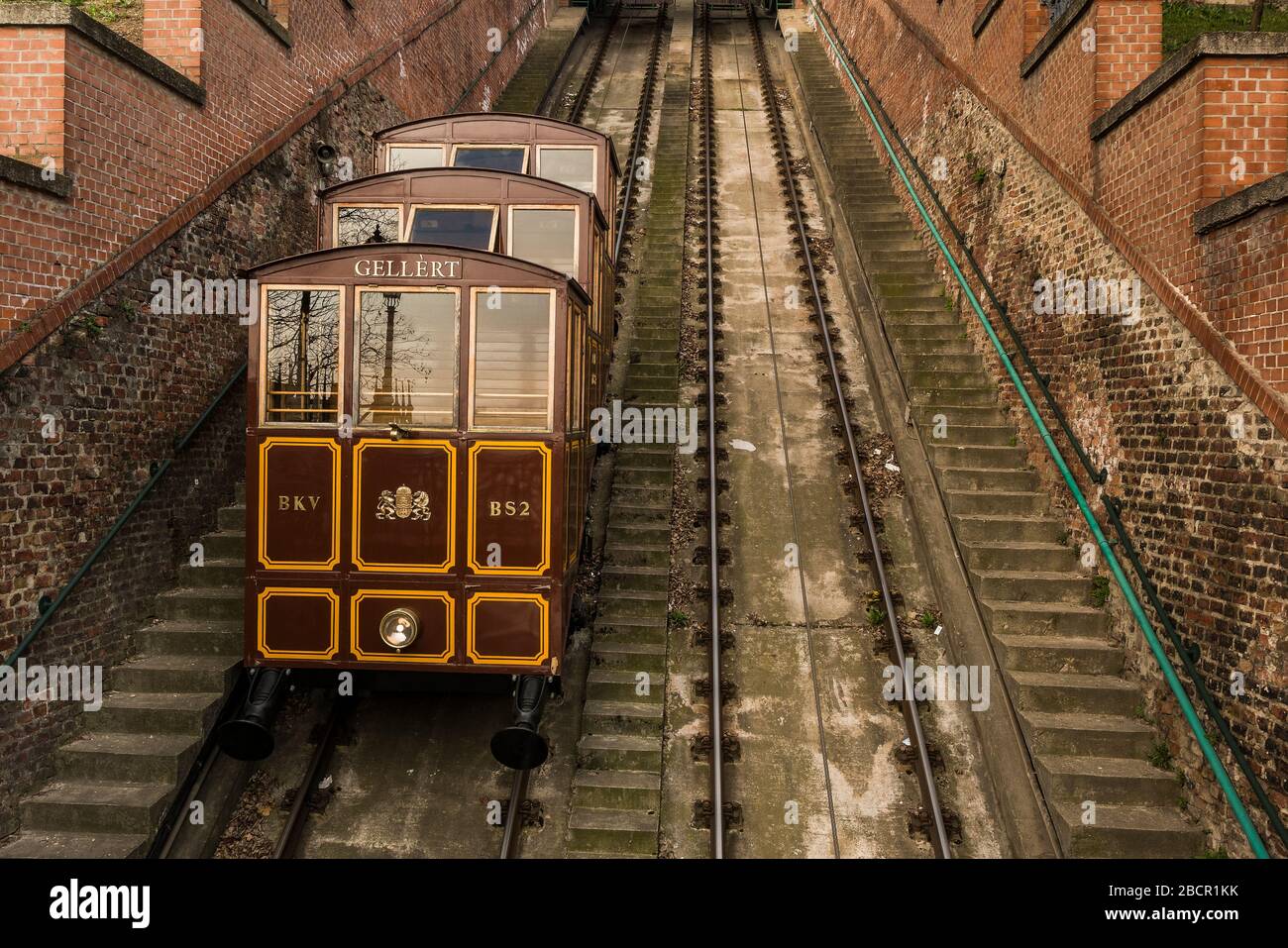 Hungary, Budapest - The Funicular Railway in Budapest is a 19th century ...