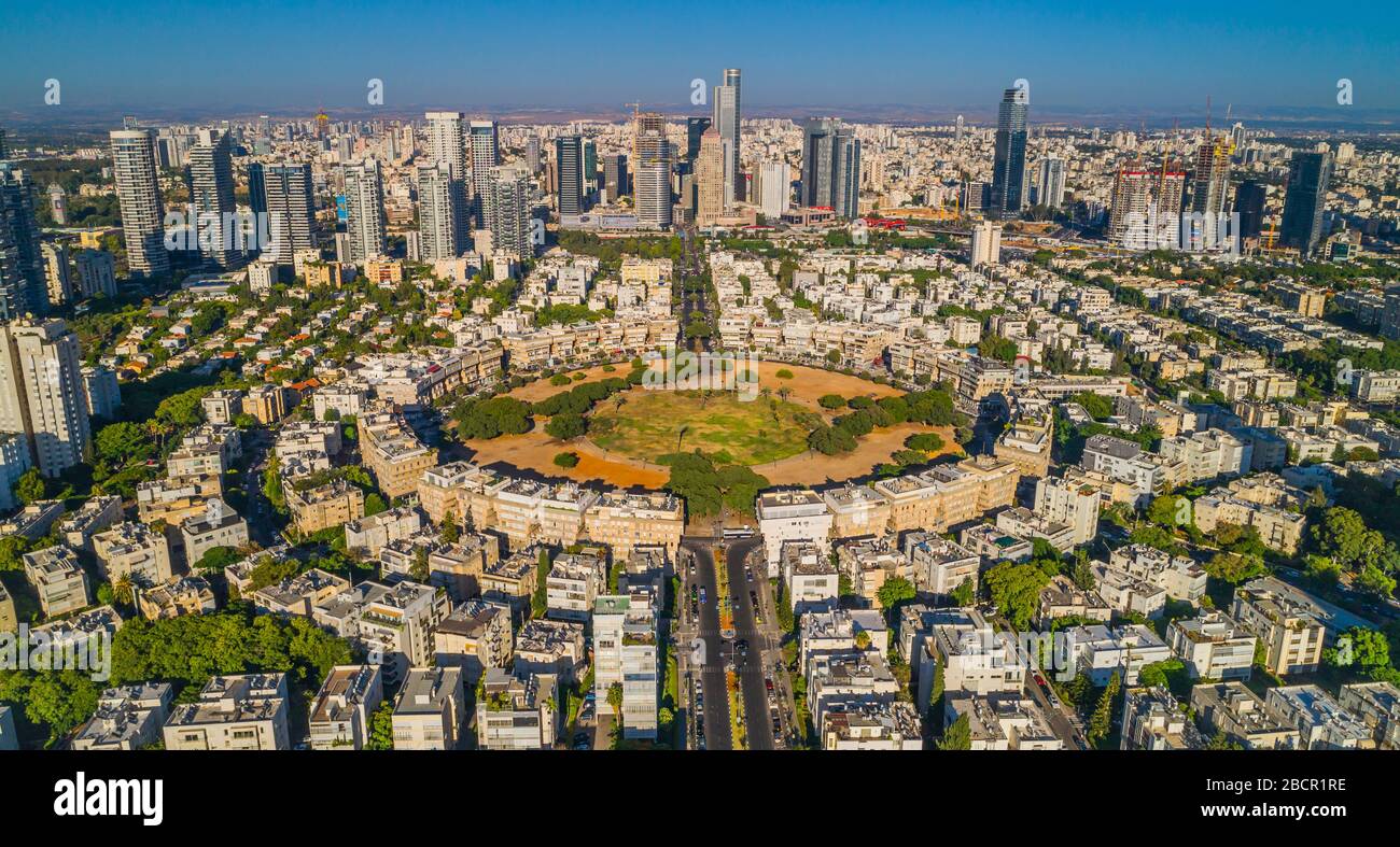 Tel Aviv city center aerial view, Israel Stock Photo - Alamy