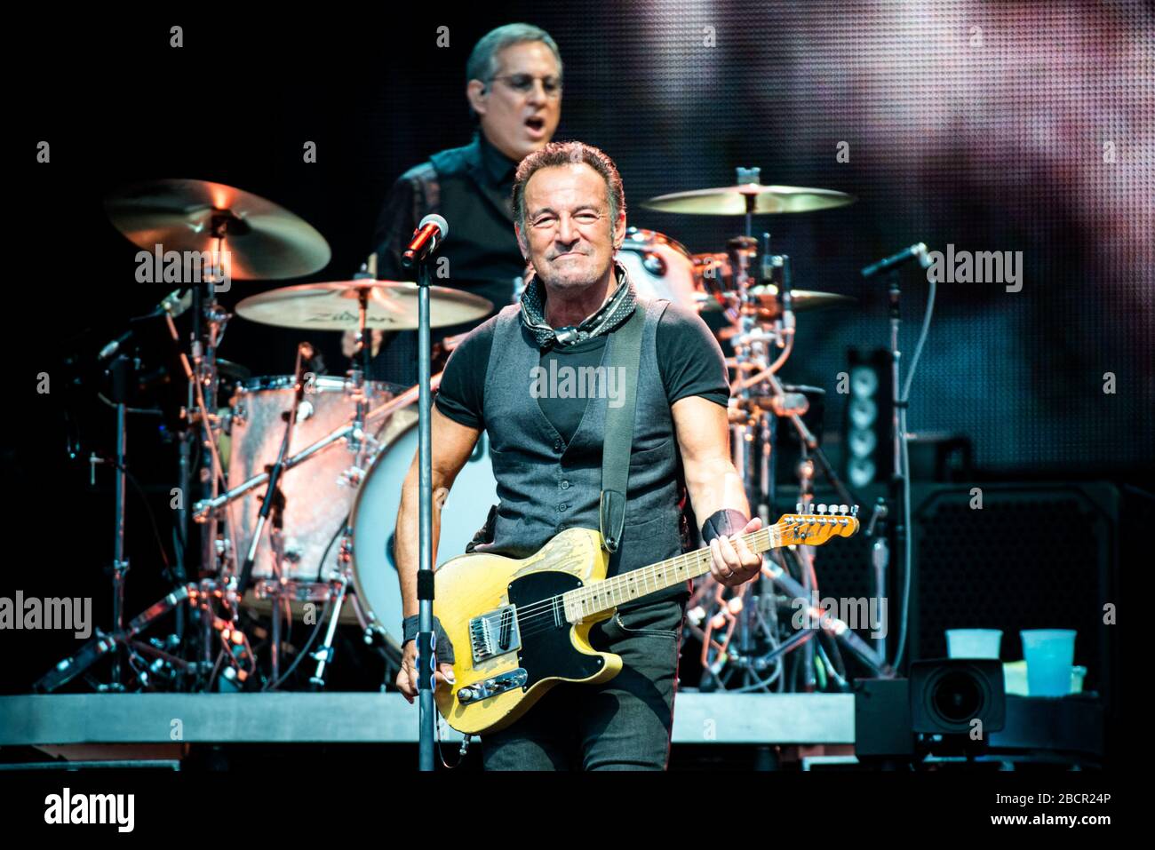 The American singer and composer Bruce Springsteen, together with the E ...