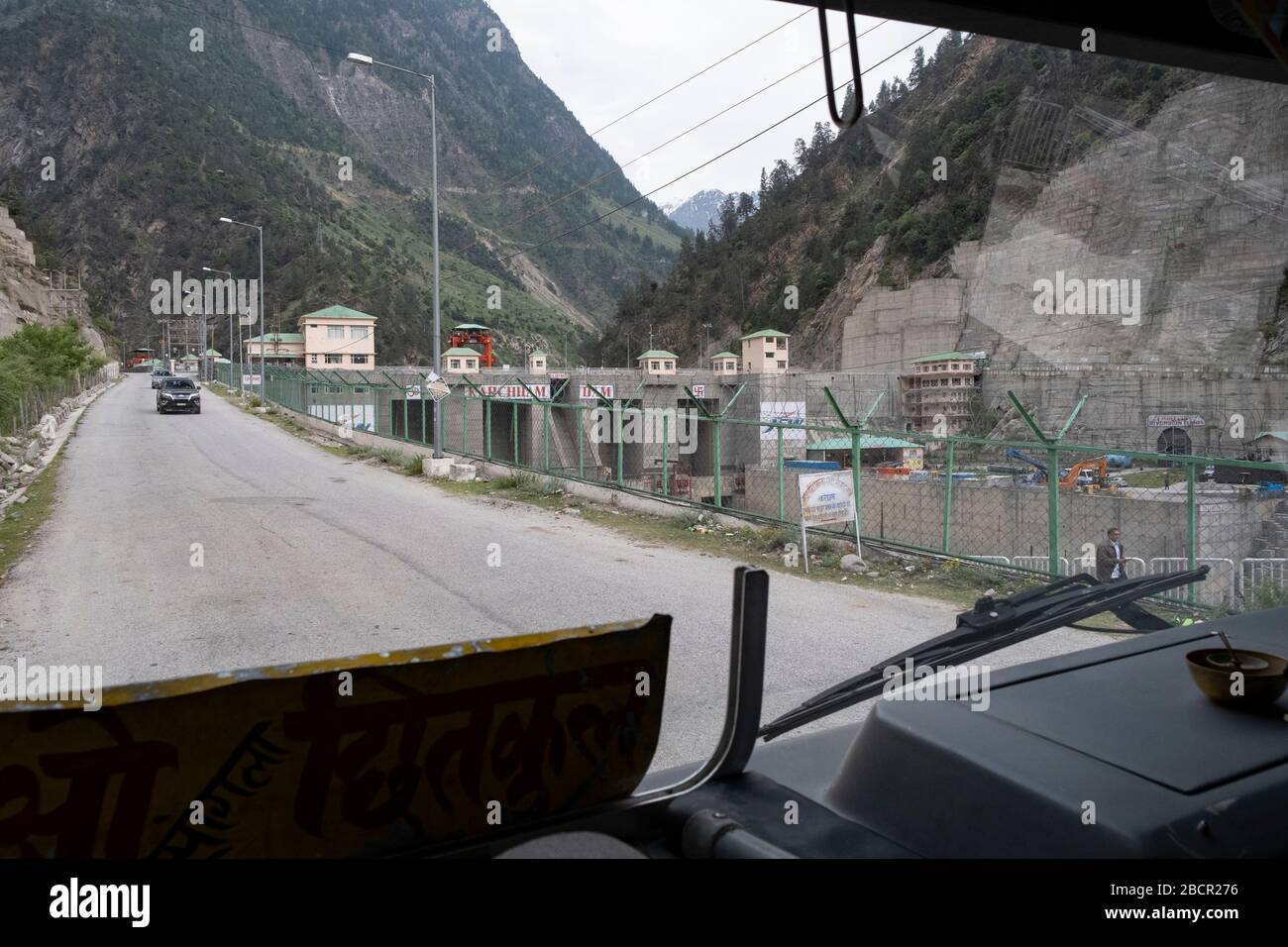 View of Sangla Rakchham road, HImachal Pradesh, India. Thee road runs ...