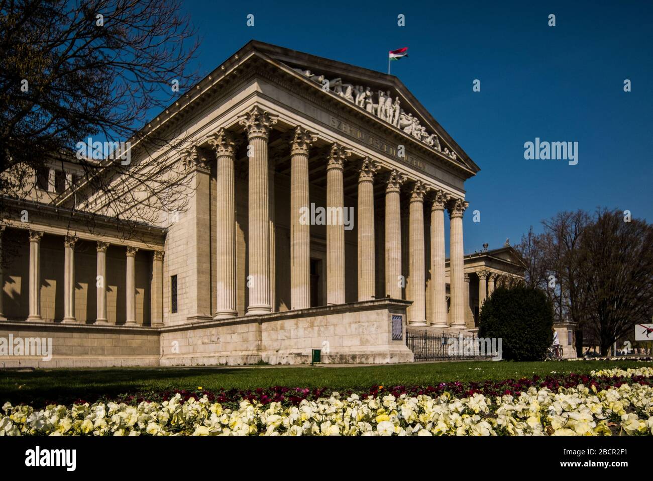 Hungary, Budapest - Heroes' Square. Museum of Fine Arts. On the north ...